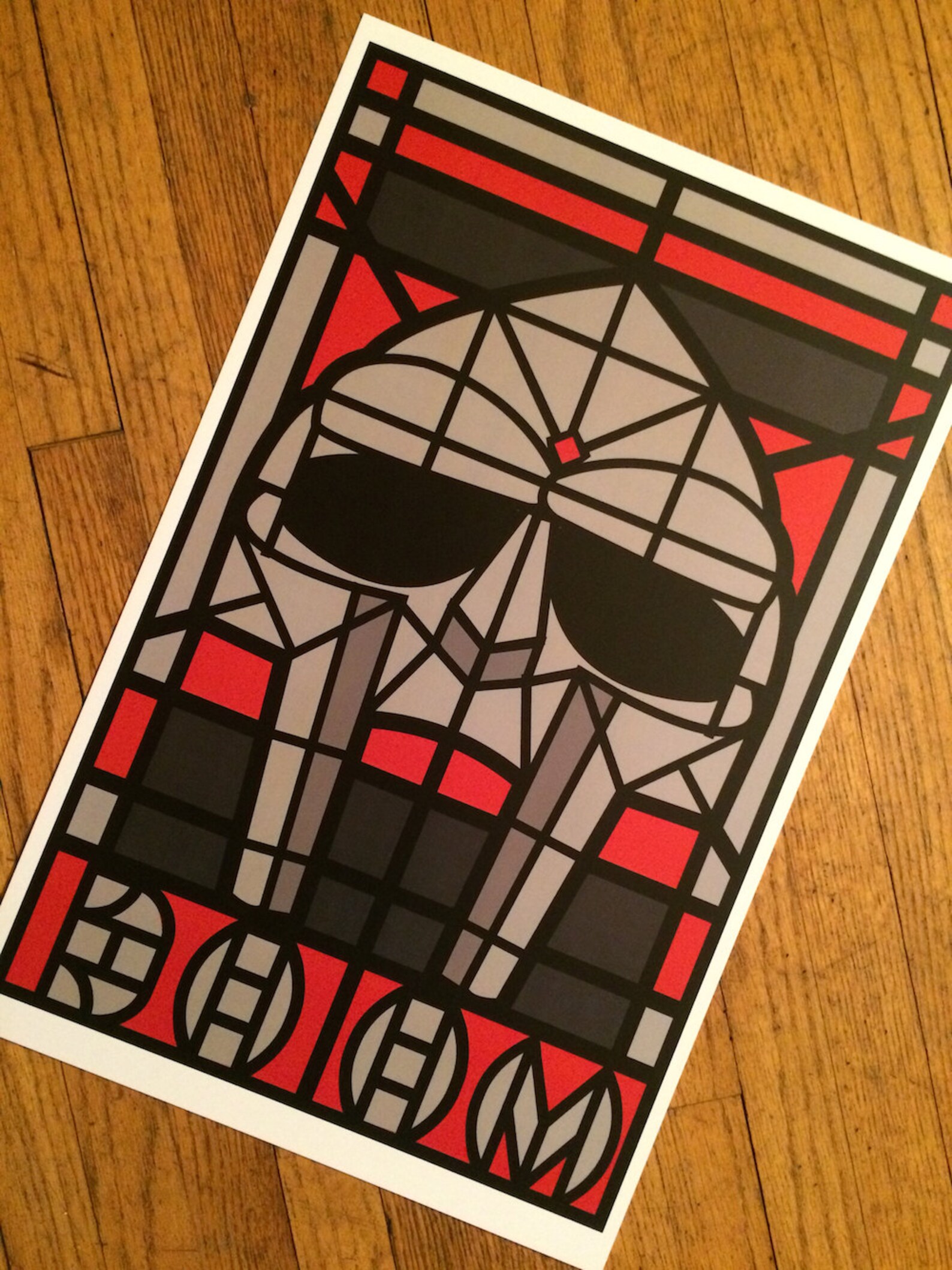 MF Doom Stained Glass Digital Art Print - Etsy