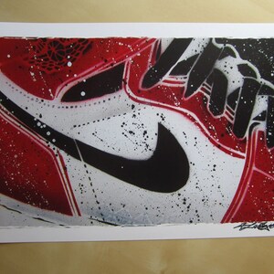 Air Jordan 1 Stencil Art Print - Etsy