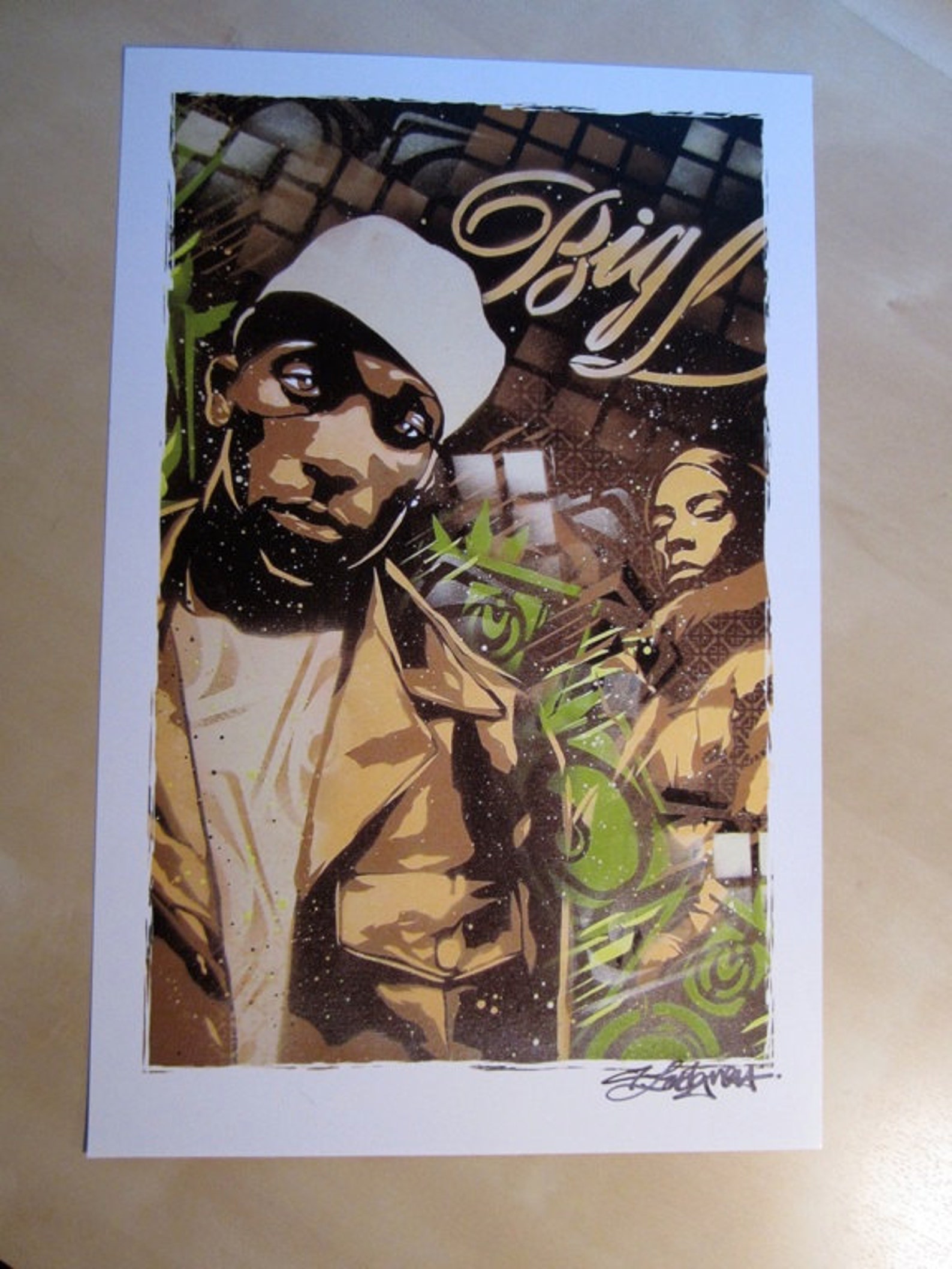 Big L Stencil Art Print - Etsy