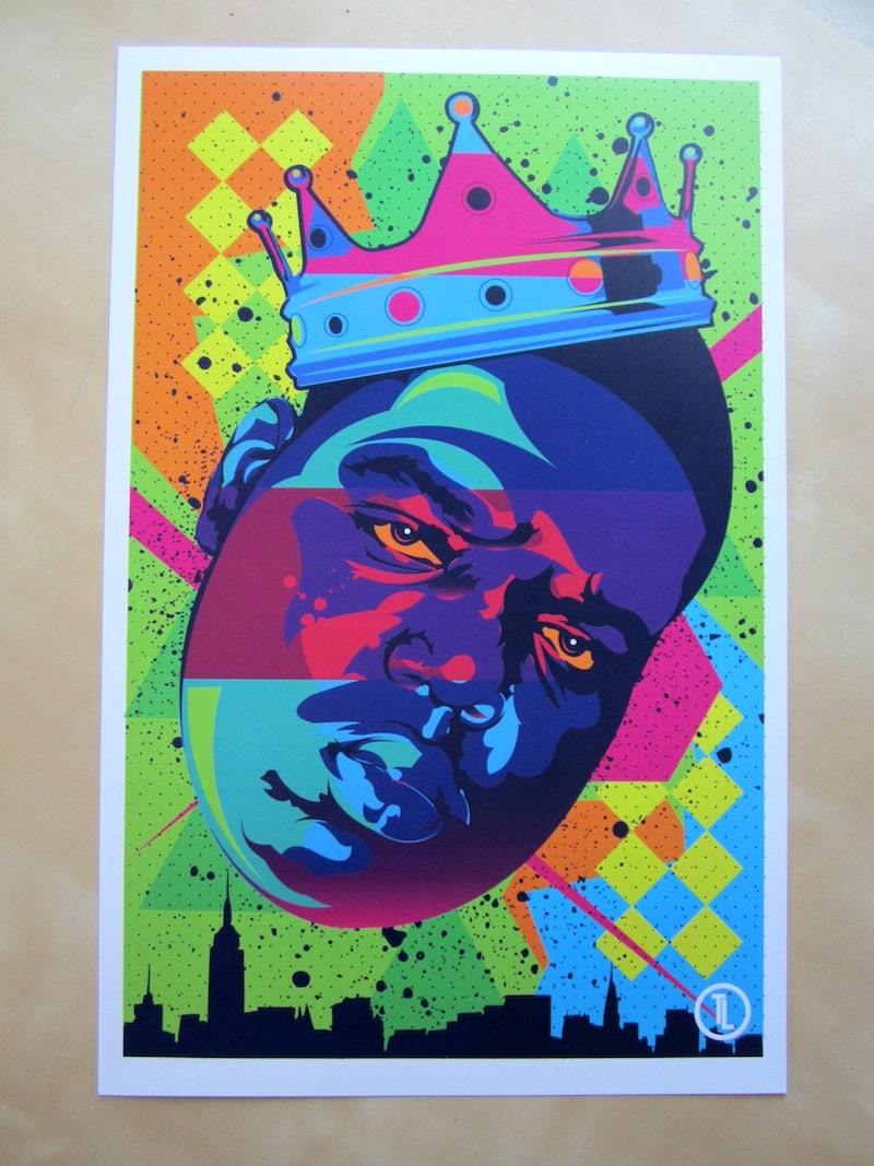 Notorious B.I.G. "king Biggie" Digital Art Print - Etsy