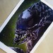 Alien Stencil Art Print - Etsy