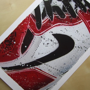 Air Jordan 1 Stencil Art Print - Etsy UK