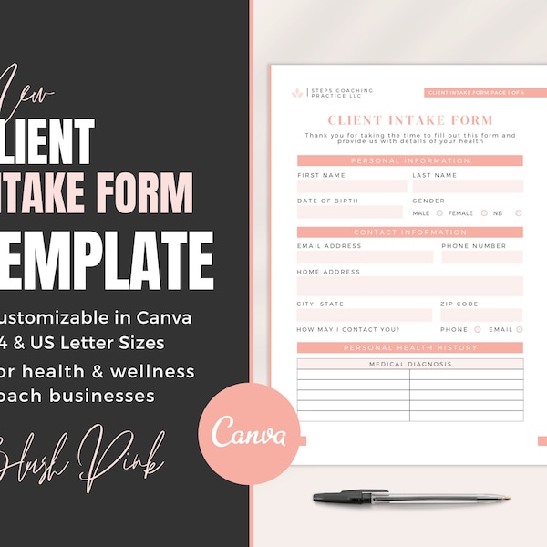 Tax Preparer Client Intake Form - Etsy