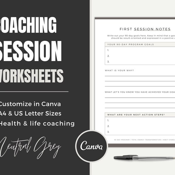 Coaching Printables - Etsy