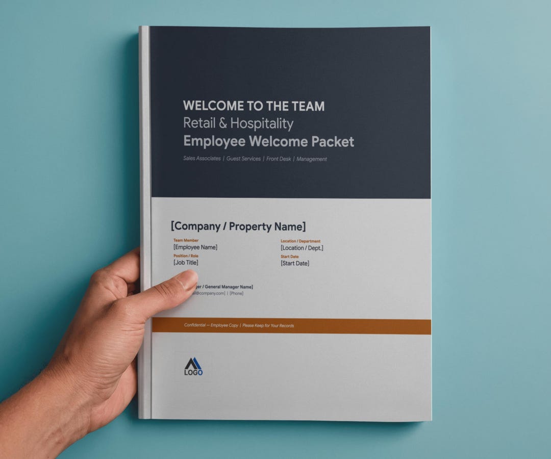 Retail and Hospitality Employee Welcome Packet | New Hire Onboarding ...