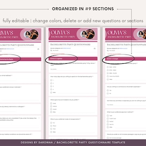 Bachelorette Party Questionnaire Template: Google Forms & Canva Banners ...