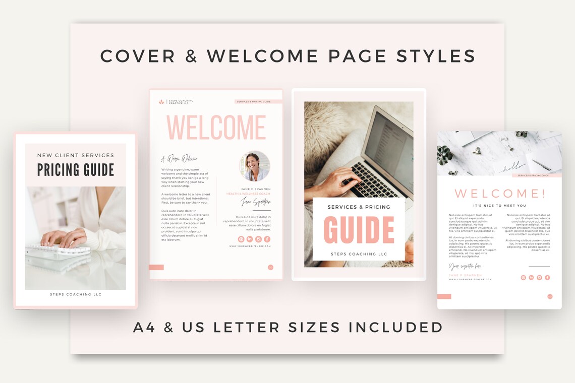 Client Service & Pricing Guide Canva Template for Coaches | Etsy