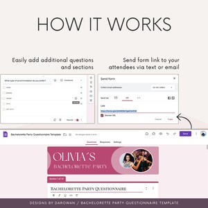 Bachelorette Party Questionnaire Template: Google Forms & Canva Banners ...