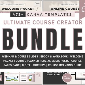 Course Creator Bundle Canva Template for Coaches Course Creation ...