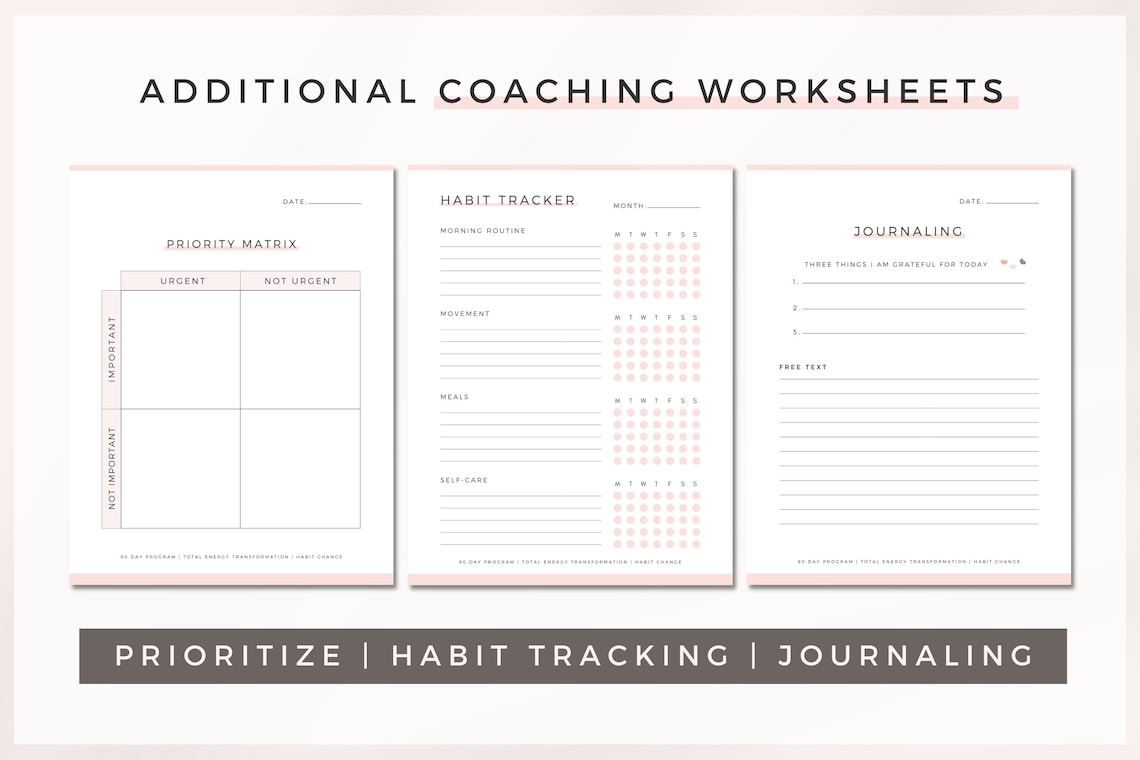 Coaching Worksheet Templates Editable Canva Forms Client | Etsy UK
