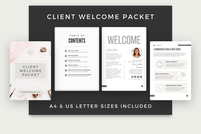 Coaching Client Welcome Packet Kit Client Onboarding Canva - Etsy