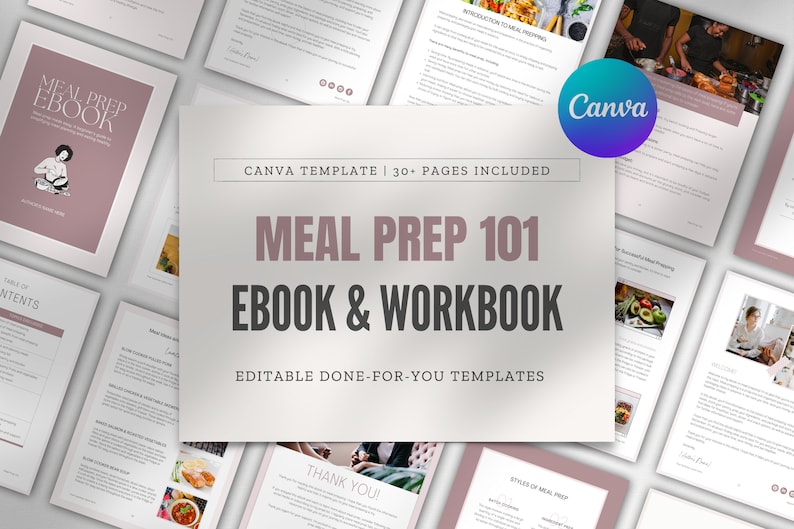 Meal Prep Ebook and Workbook Canva Template Meal Prep - Etsy