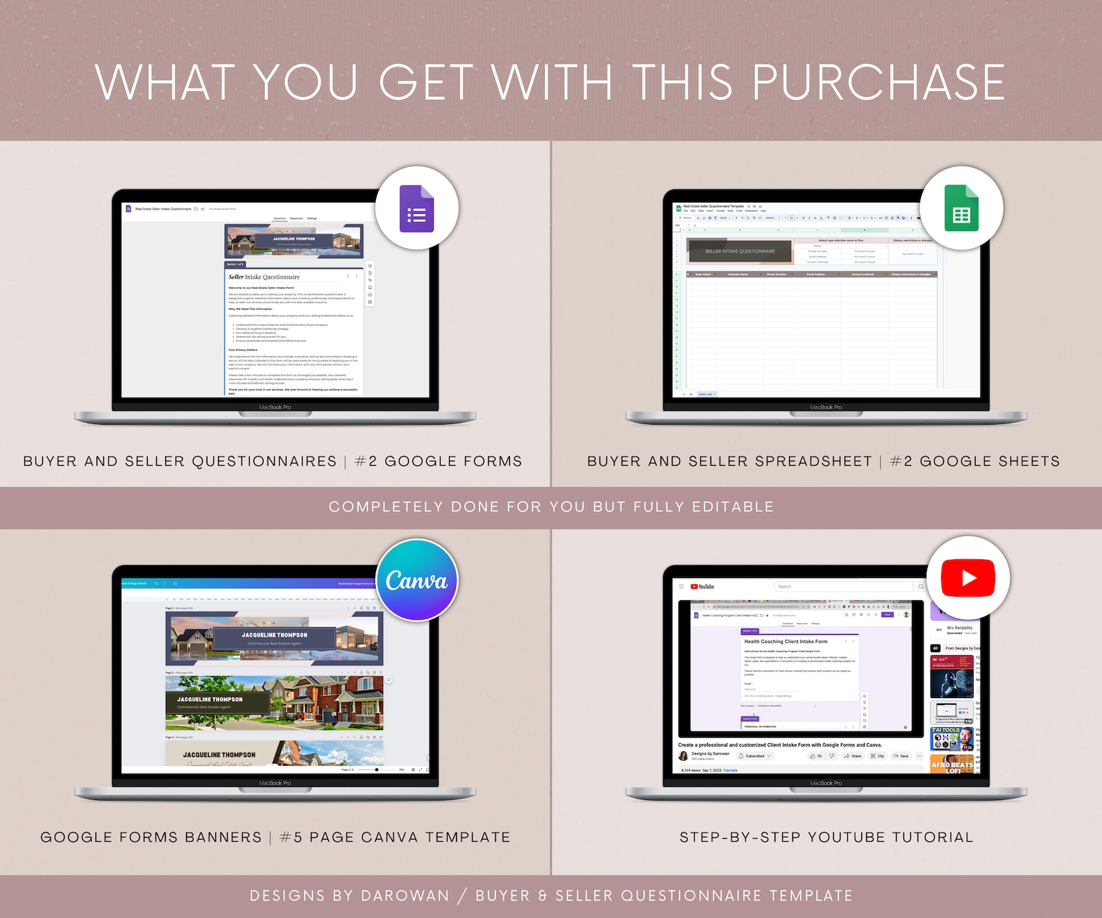 Real Estate Buyer Seller Questionnaire: Google Forms Template (instant ...