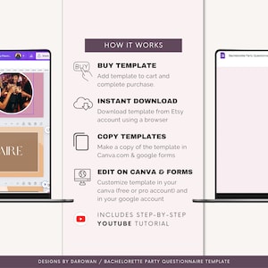 Bachelorette Party Questionnaire Template: Google Forms & Canva Banners ...
