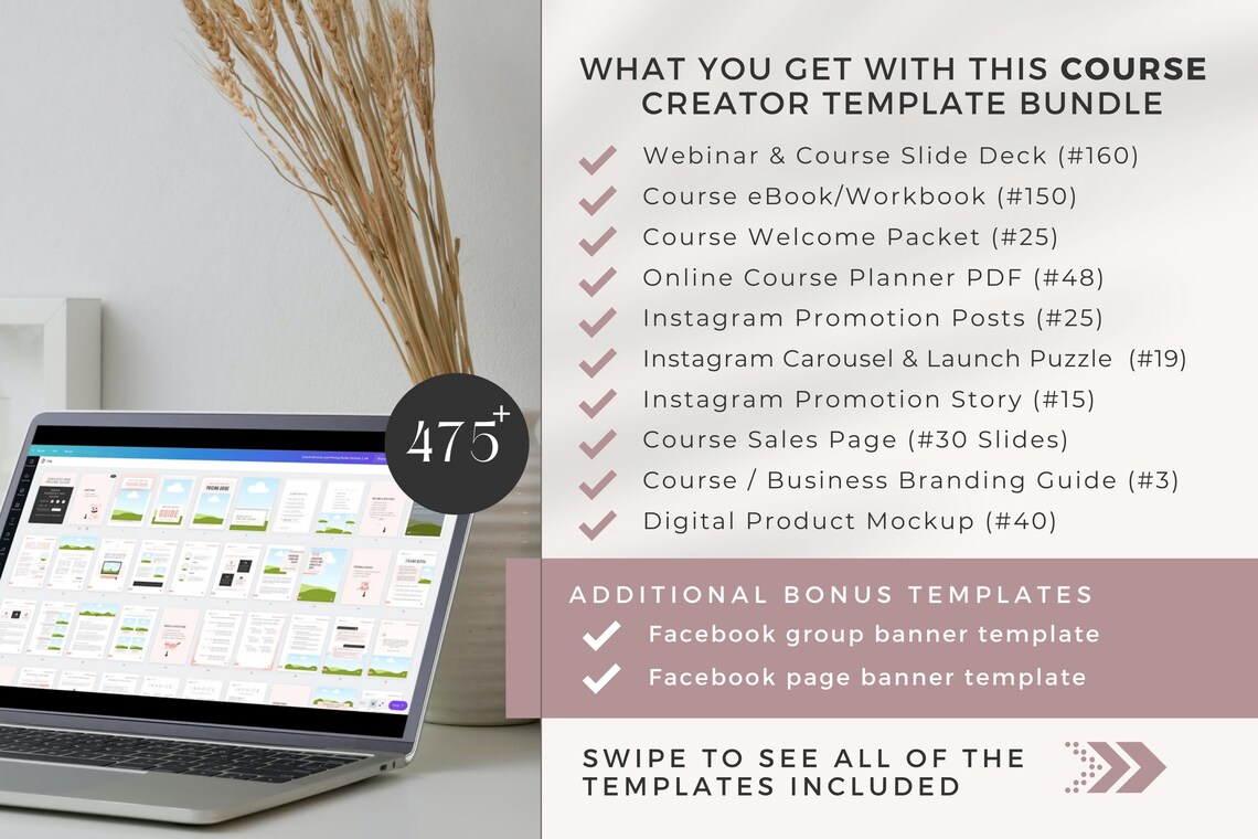Course Creator Bundle Canva Template for Coaches Course - Etsy