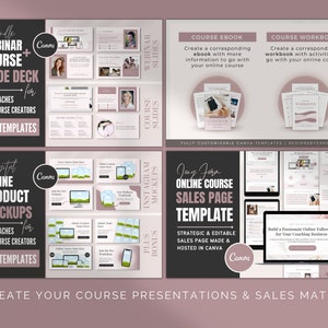 Course Creator Bundle Canva Template for Coaches Course Creation ...