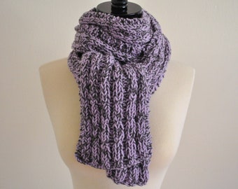 Knit Scarf Purple | Etsy