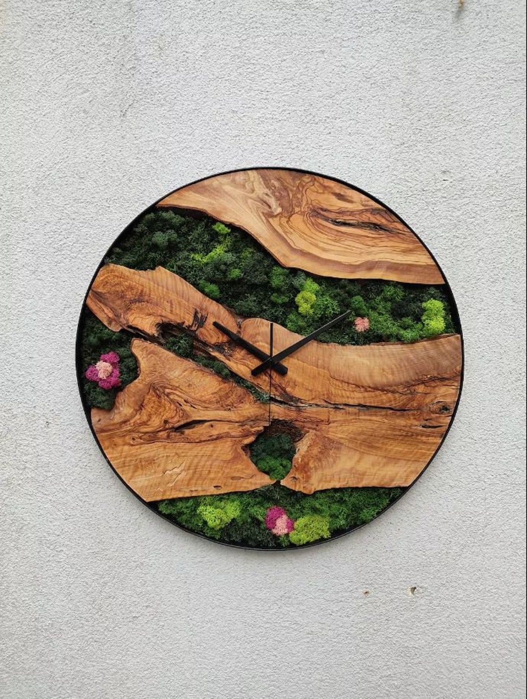 Custom Moss Wall Clock Bring Nature's Tranquility Into Your Home - Etsy