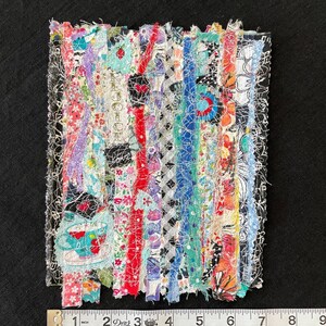 Abstract Fabric Scrap Collage Art – Textile Wall Hanging, Upcycled ...