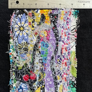 Abstract Fabric Textile Art Collage - Wall or Tabletop Art/unique ...
