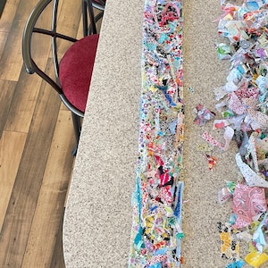 Abstract Fabric Scrap Collage: Upcycled Textile Art Table Runner - 43 ...