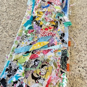 Abstract Fabric Scrap Collage: Upcycled Textile Art Table Runner - 43 ...