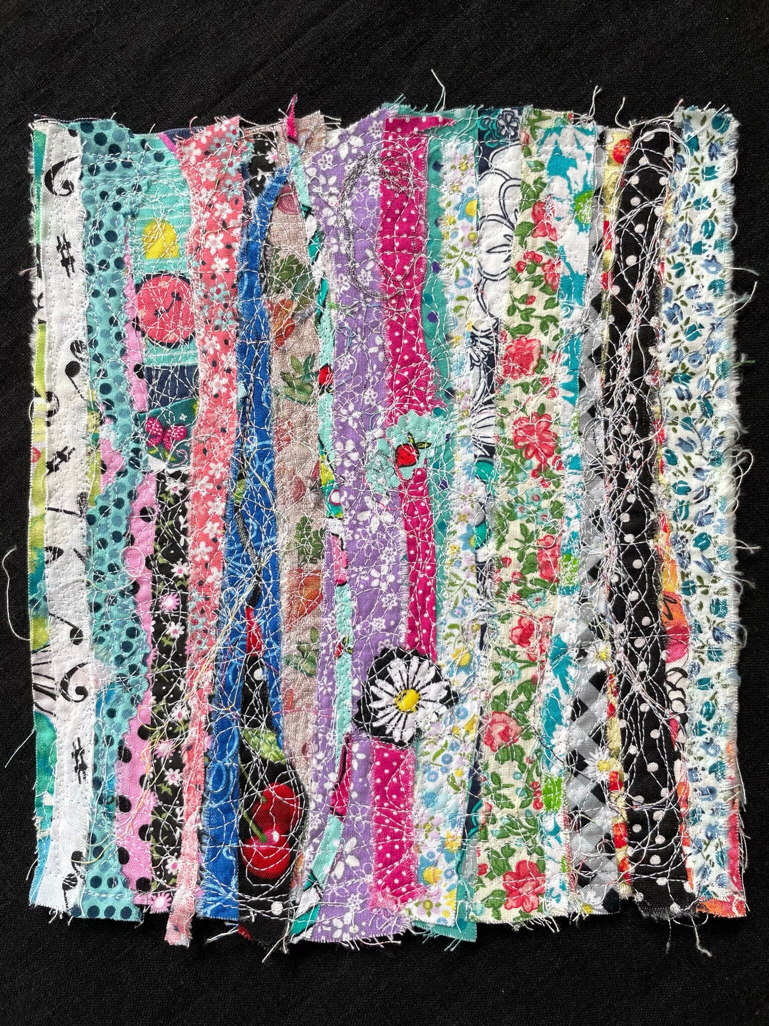 Abstract Fabric Textile Art Collage Wall or Tabletop - Etsy