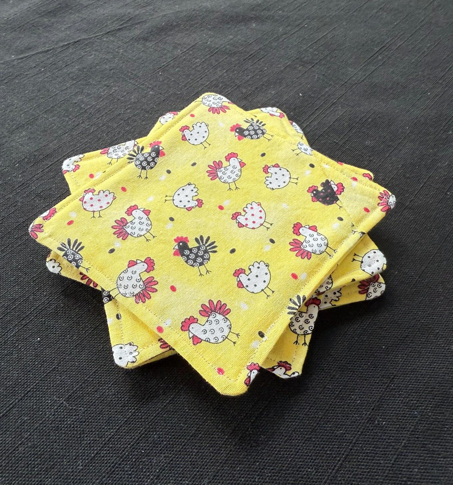 Novelty Chicken Theme Coasters, Farmhouse Decor, Set of 4 - Etsy
