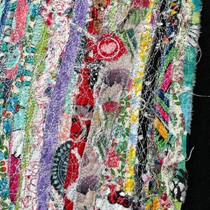 Abstract Fabric Scrap Collage – Textile Art, Storytelling Decor - Etsy