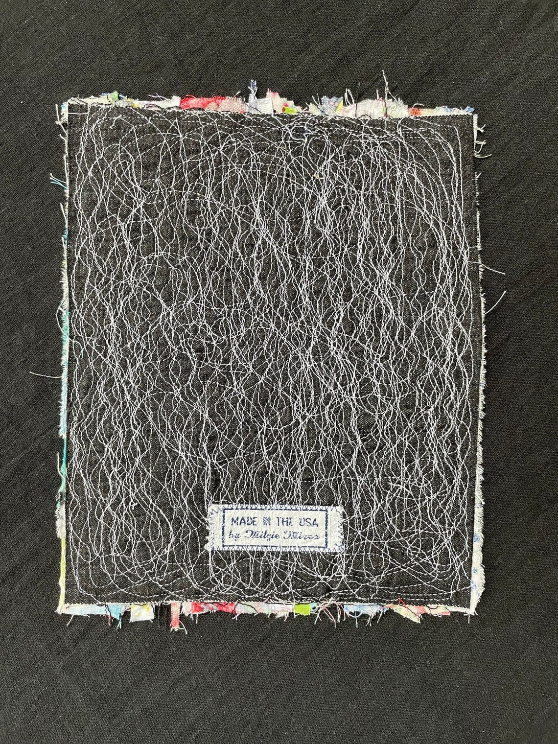 Abstract Fabric Scraps Textile Art Collage Wall or Tabletop - Etsy