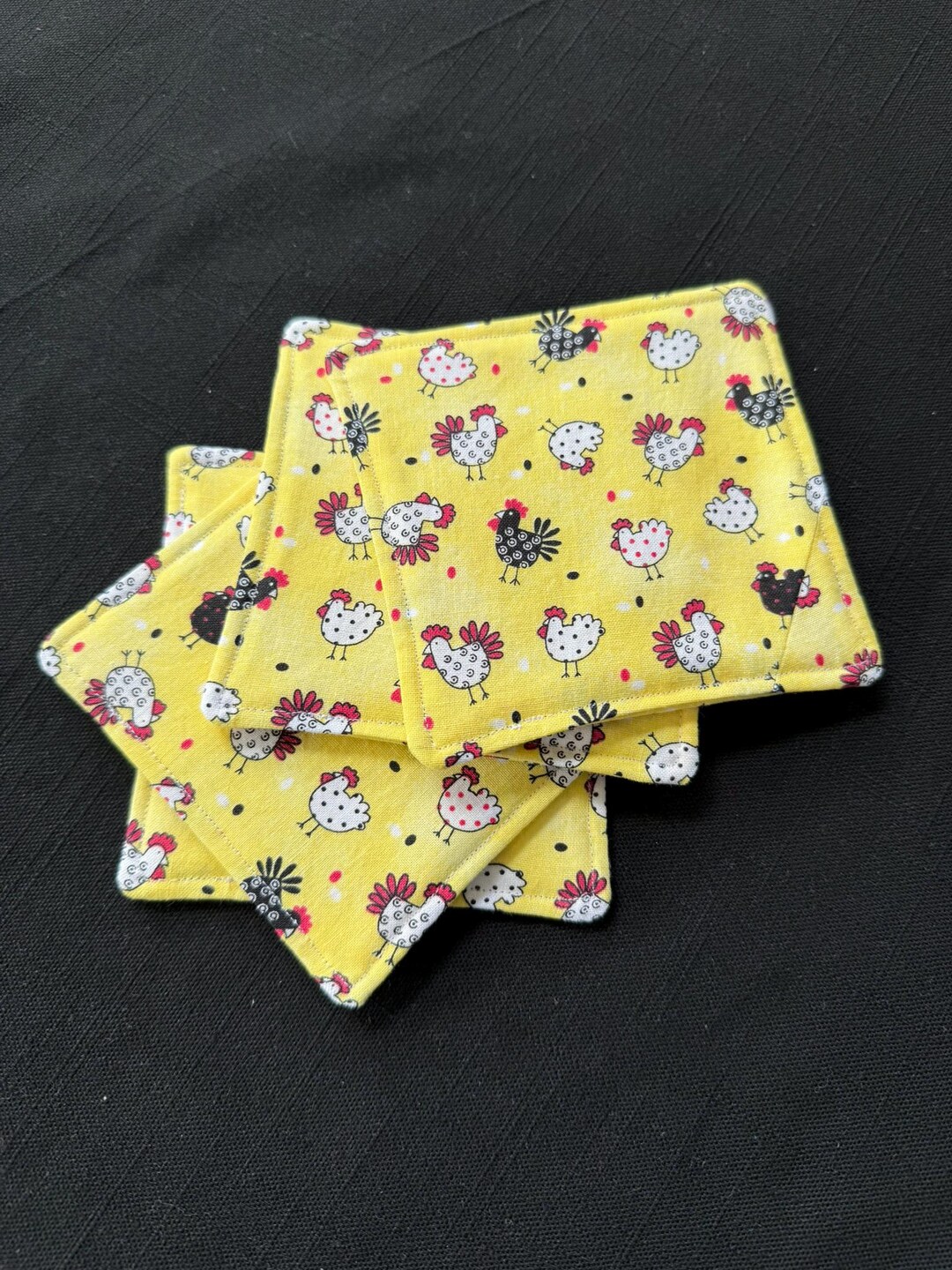 Novelty Chicken Theme Coasters, Farmhouse Decor, Set of 4 - Etsy