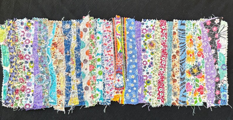 Abstract Textile Art Collage – Layered Cotton Fabric Wall Hanging - Etsy
