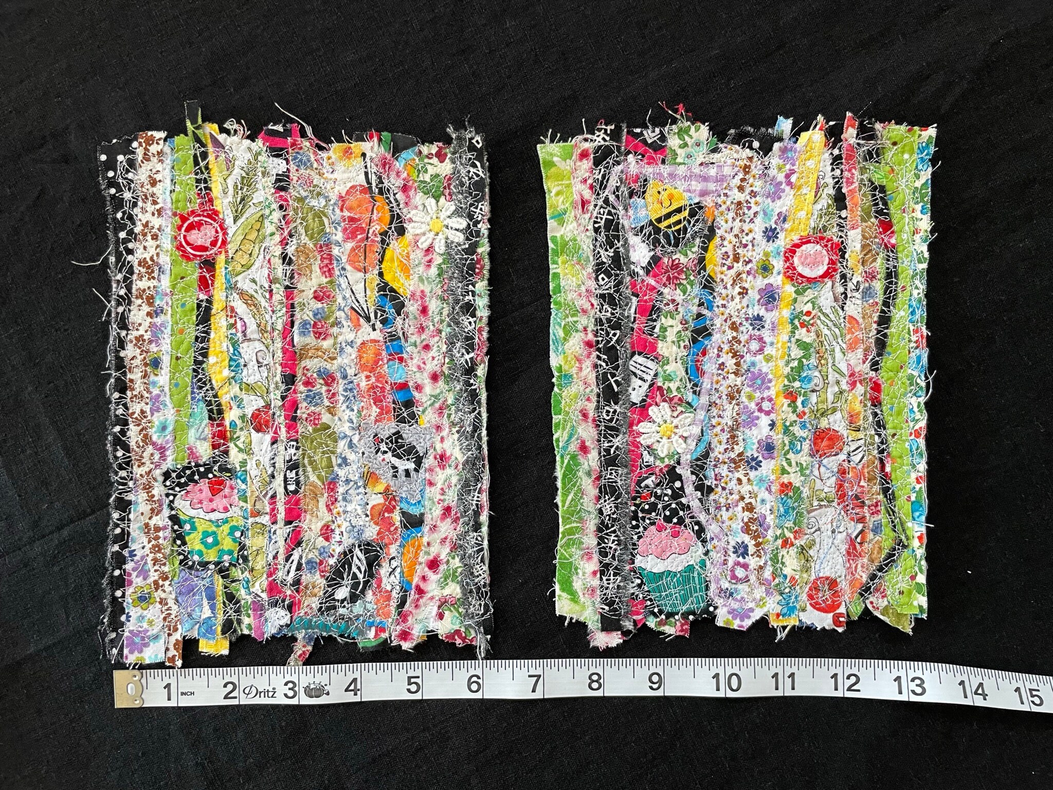 Abstract Cotton Fabric Textile Art Collage Wall or Tabletop - Etsy