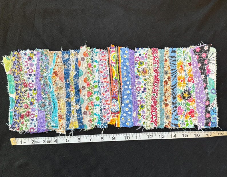 Abstract Textile Art Collage – Layered Cotton Fabric Wall Hanging - Etsy