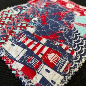 Abstract Cotton Fabric Scrap Patch Textile Art Collage/unique Fabric ...