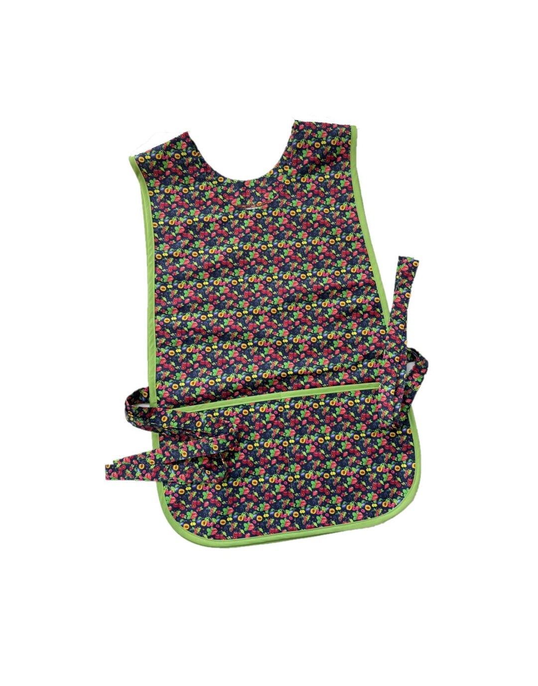 Berry Print Cotton Smock Apron: Vintage Style With Pockets - Etsy