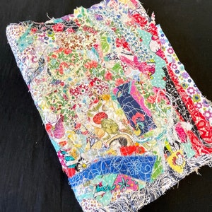 Abstract Fabric Textile Art Collage - Wall or Tabletop Art/ Unique ...