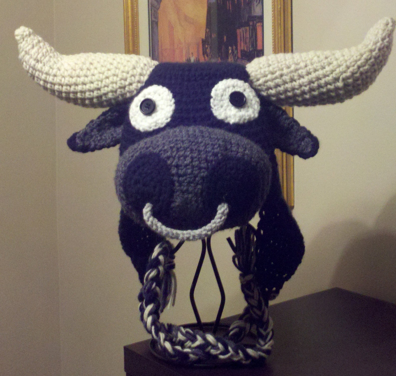 Bull Crochet Hat, 3d Crochet Animal Hat, Handmade Hat, Fun Hat, Winter ...