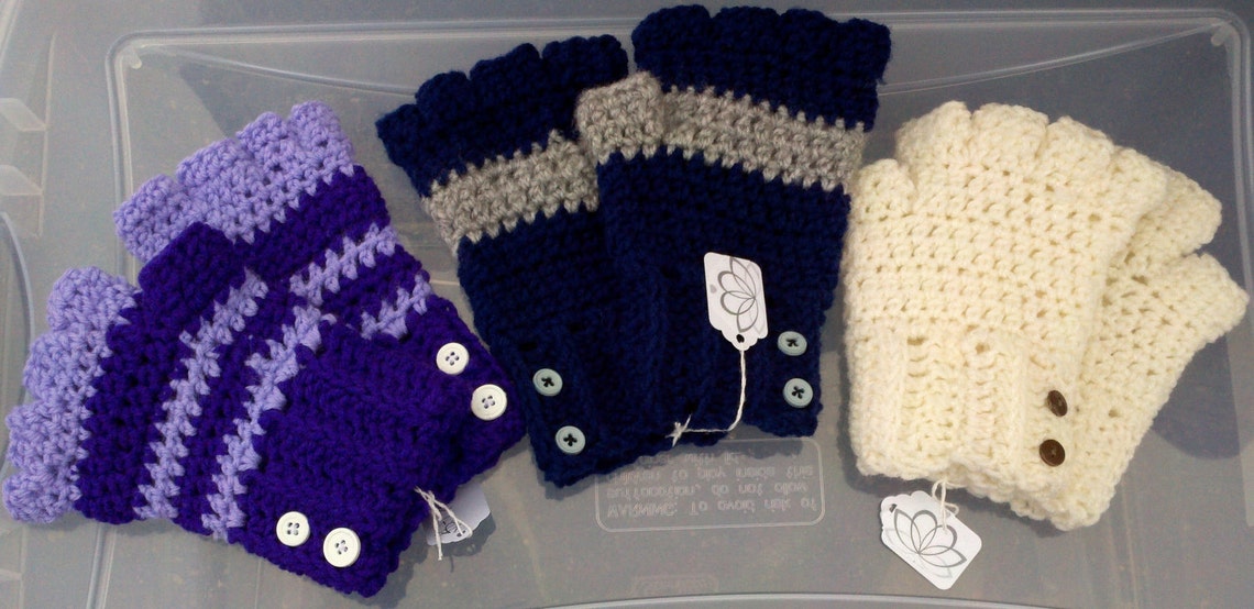 Colorful Fingerless Mittens, Open Fingers Mittens - Etsy