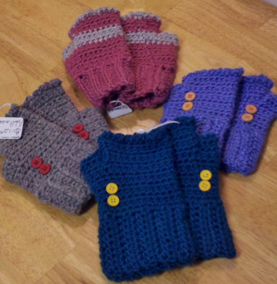 Colorful Fingerless Mittens, Open Fingers Mittens - Etsy