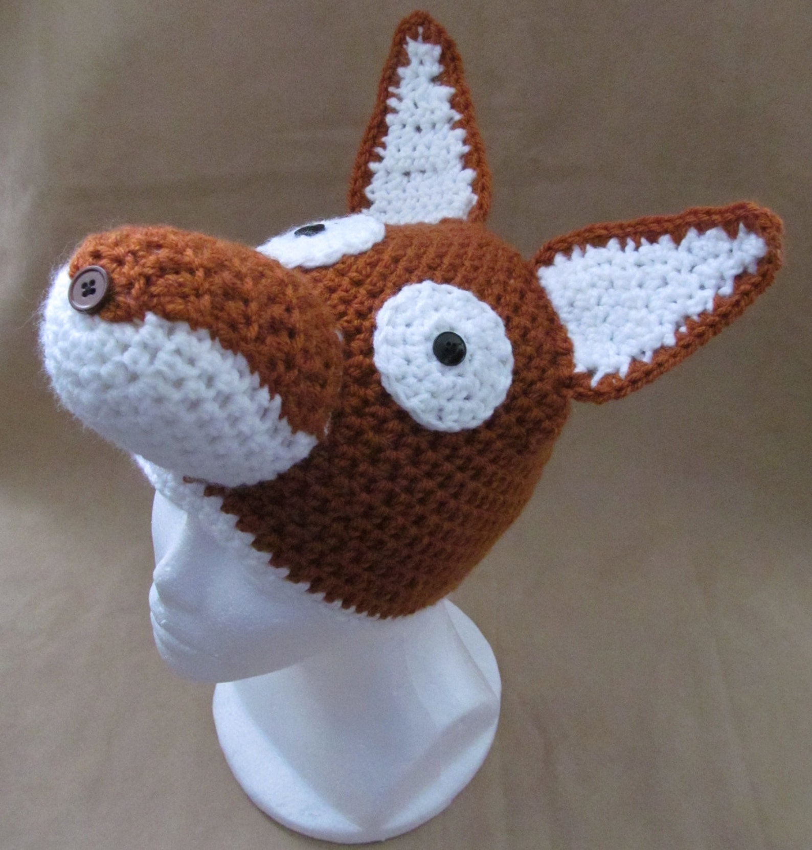 Foxie the Friendly Hat, Animal Hat, Crochet Animal Hat, Winter Hat, 3d ...