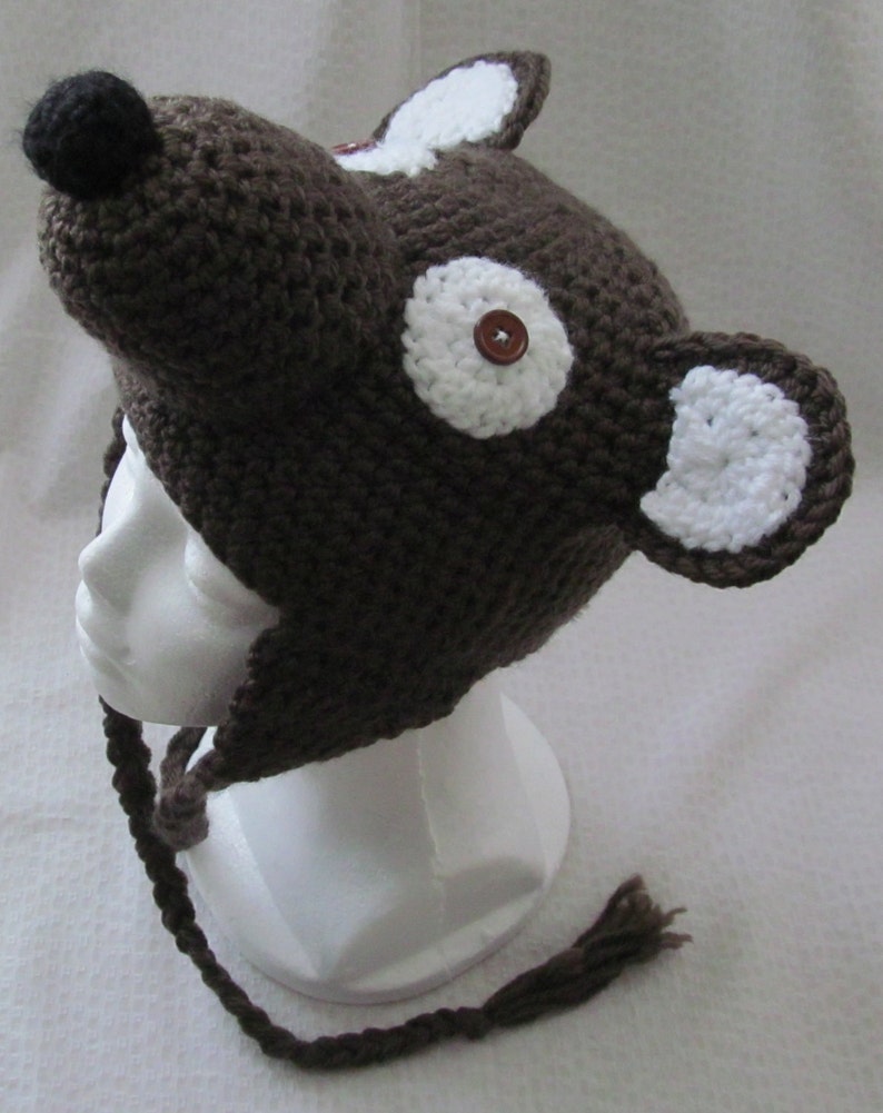 Crochet hat Mouse hat handmade animal hat | Etsy
