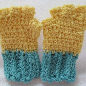 Kids Mittens in Crochet, Fingerless Mittens, Open Fingers Mittens ...