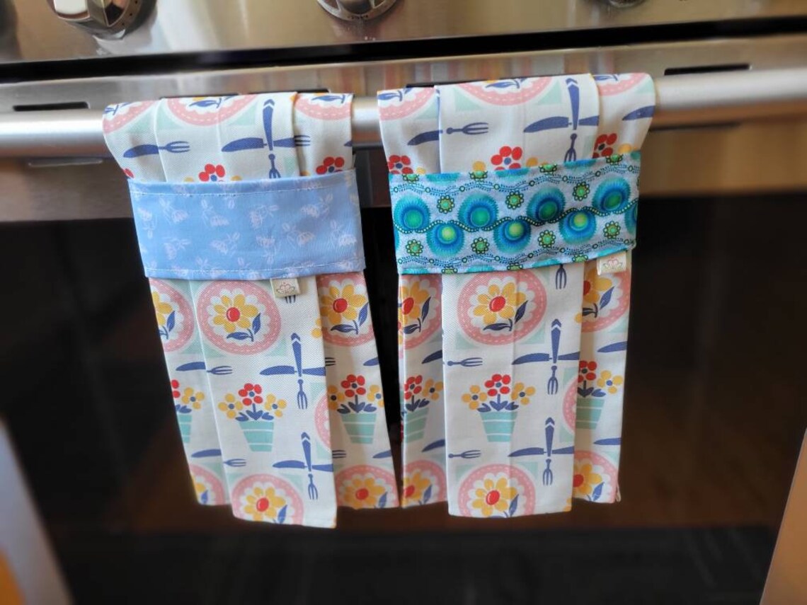 Hand-sewn Kitchen Towels With Hanging Strap, Tea Towels, Ganging Towels ...