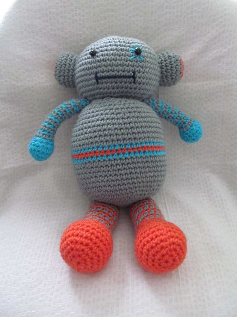 Rob the Robotic Pal. Robot Toy Crochet Robot Toy Handmade - Etsy