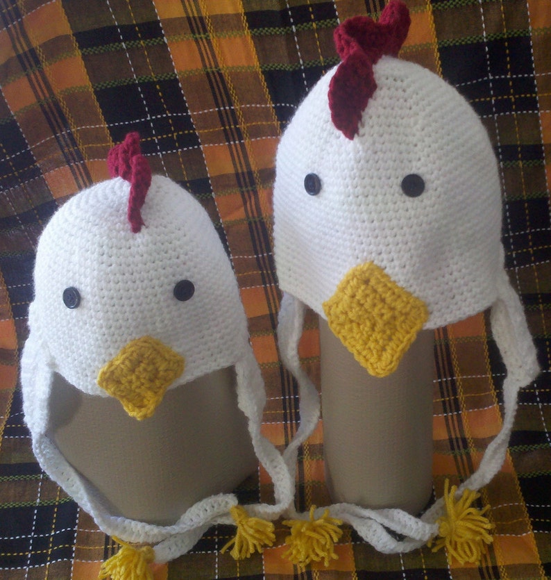 Chicken Winter Hats Animal Hats Farm Animal Hat Crochet | Etsy