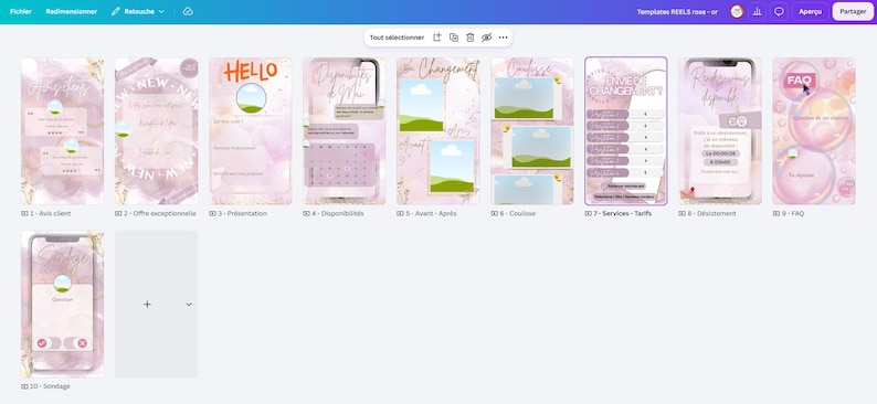 REEL Templates - Instagram + Facebook - UNIQUE PACK Pro Beauty Rose ...