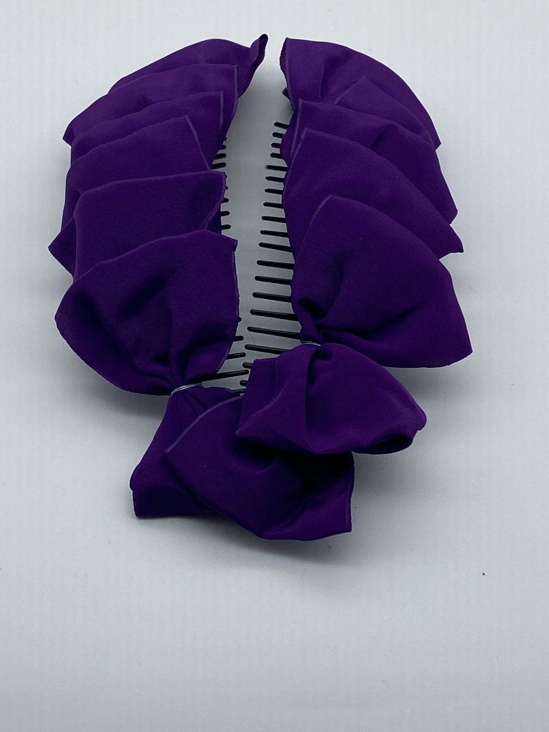 1 Vintage Ruffle Banana Clip Hair Lifter Comb Cloth PURPLE - Etsy