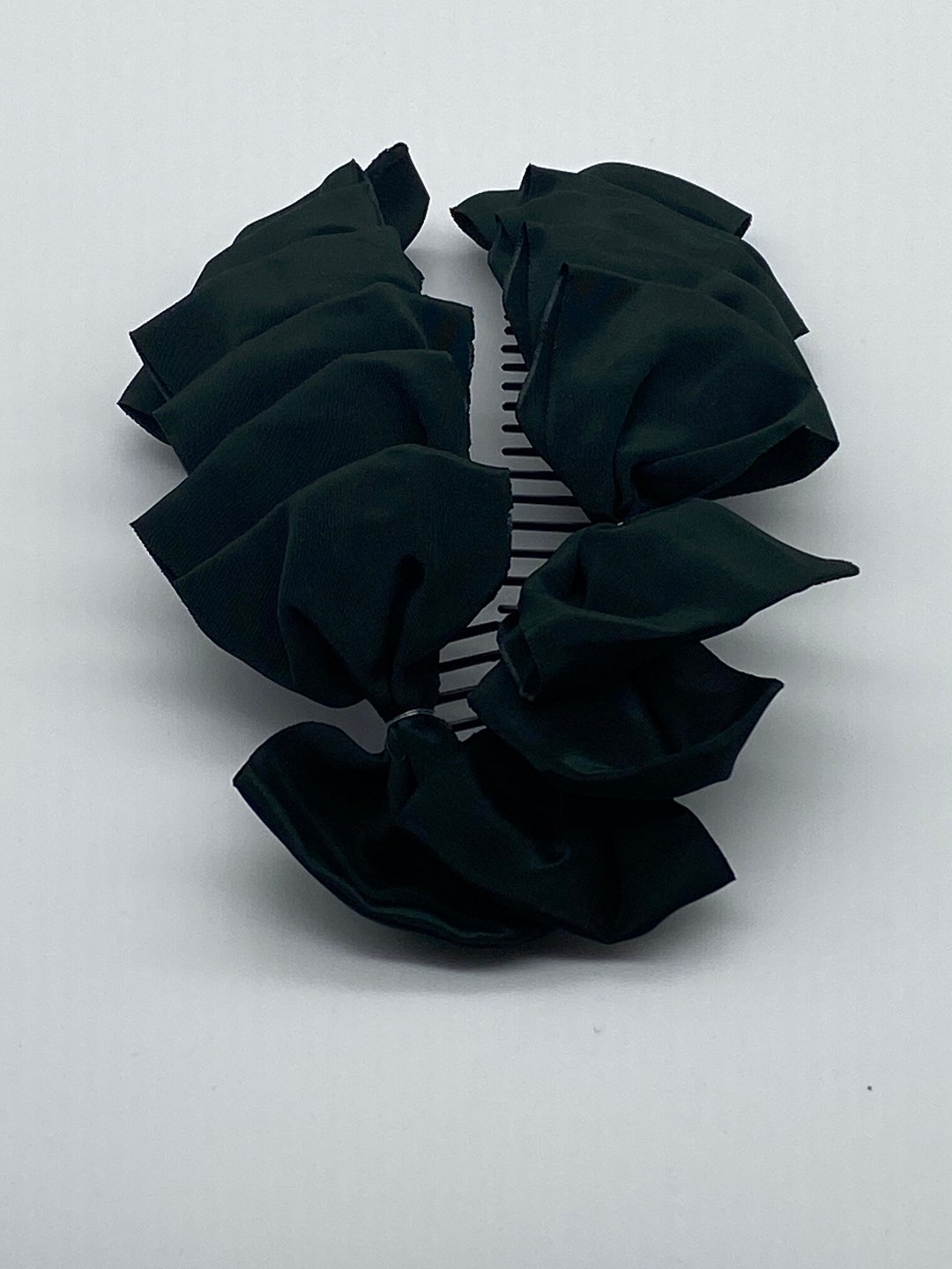 1 Ruffle Hair Banana Comb Hair Lifter Clip. Dark Forest Green - Etsy