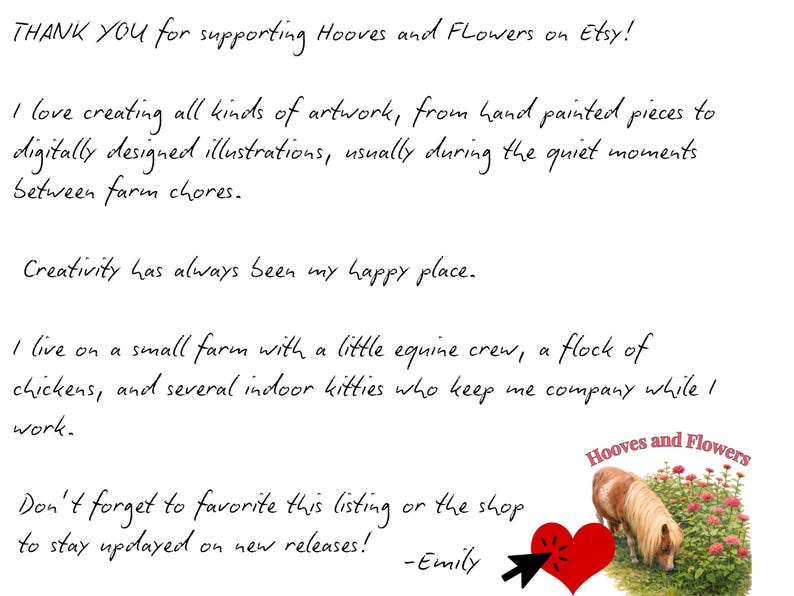 Floral Crown Pony Miniature Horse Greeting Card Printable Blank Inside ...